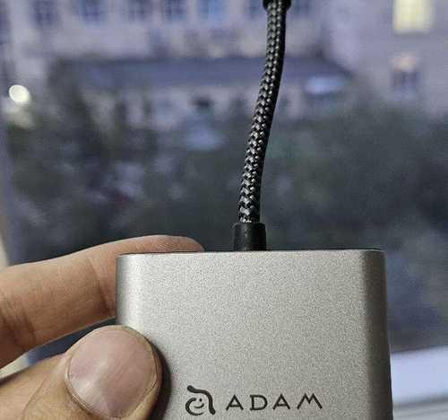 Переходник type c to 2 hdmi Adam Casa hub h2