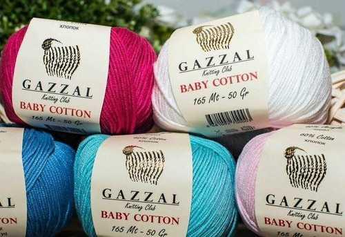 Пряжа gazzal Baby Cotton. XL. Alize. Новая