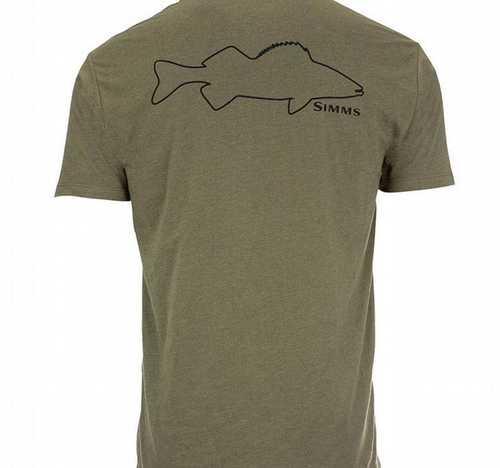 Футболка Simms Walleye Outline T-Shirt (Military H