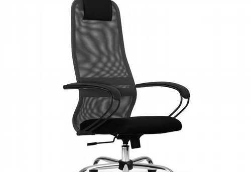 Кресло Метта BP-8, темно-серый/черный, хром (SU-B