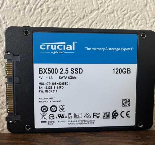 Ssd crucial bx500 120gb