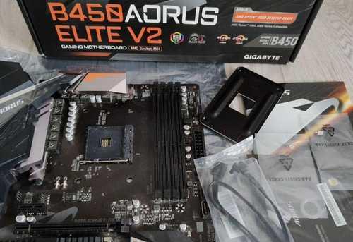 Материнская плата Gigabyte b450 aorus elite v2