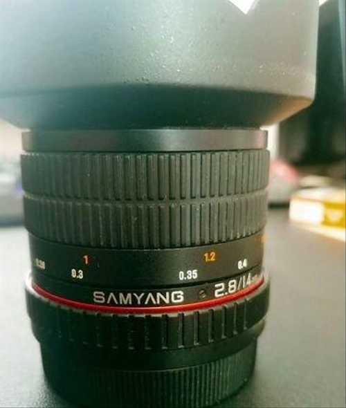 Объектив samyang MF 14mm f/2.8 Canon