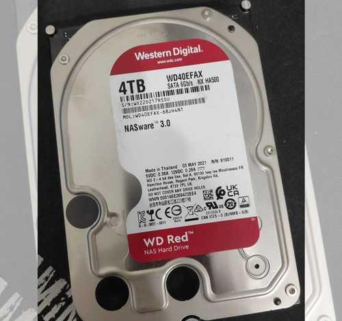 Жесткий диск Western Digital Red 4TB (WD40efax)