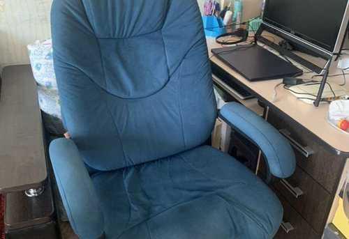 Компьютерное офисное кресло TetChair флок, синий