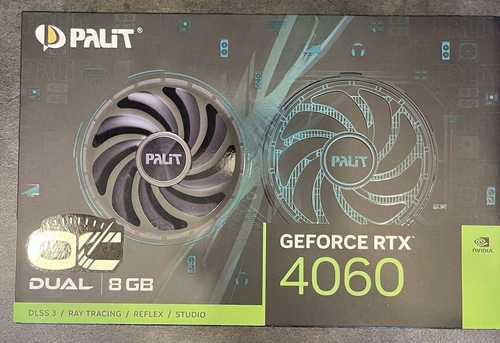 Новая Видеокарта Palit GeForce RTX 4060 dual OC