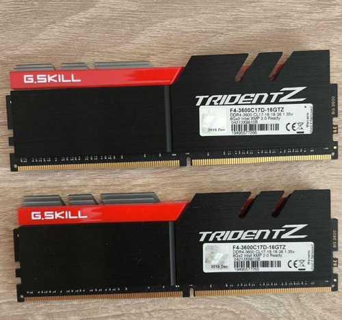 Оперативная память G.skill ddr4 16gb 3600MHz