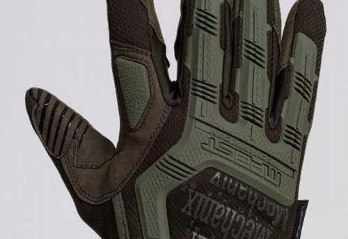 Перчатки Mechanix с защитной вставкой, олива