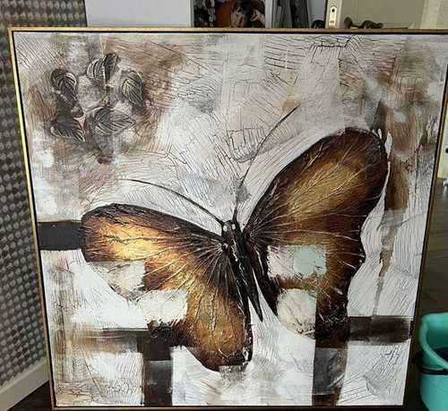 Картина маслом бабочка