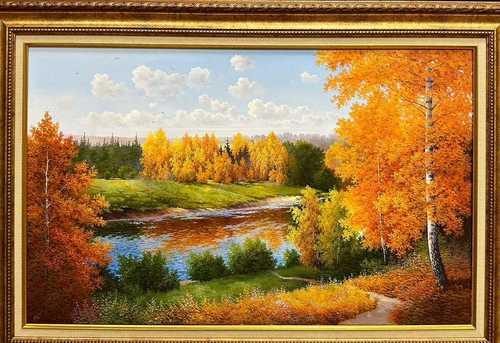 Картина маслом "Осенний пейзаж" 50х80