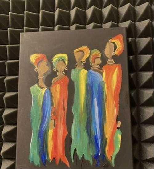 Картина маслом «Африканские девы»
