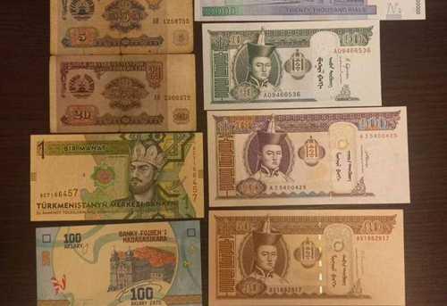 Иностранные банкноты,деньги, одним лотом