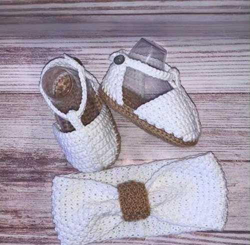 Туфельки,сандалики вязаные на малышей