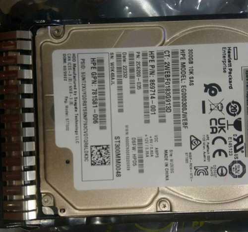 HDD HPE EG000300jwebf 300 гб SAS