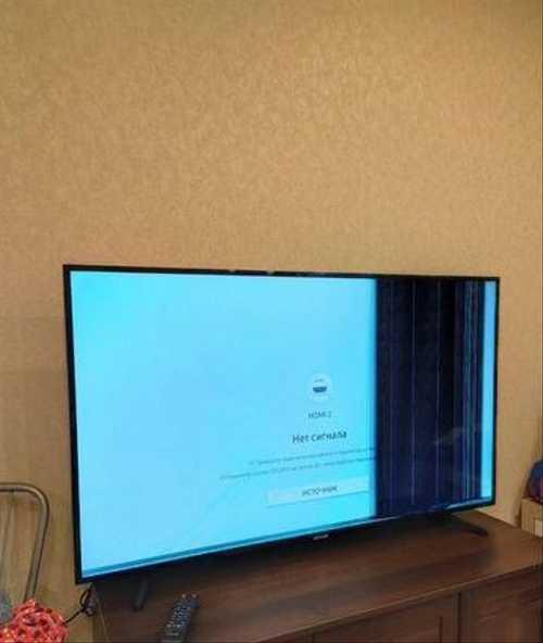 Бу телевизор samsung LED UE55NU7090U с дефектом