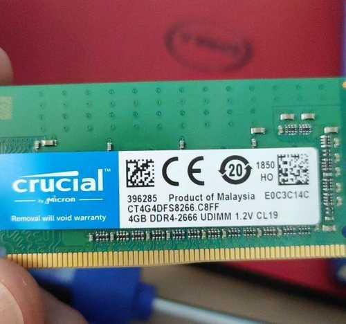 Оперативная память ddr4 4gb 2666 Crucial