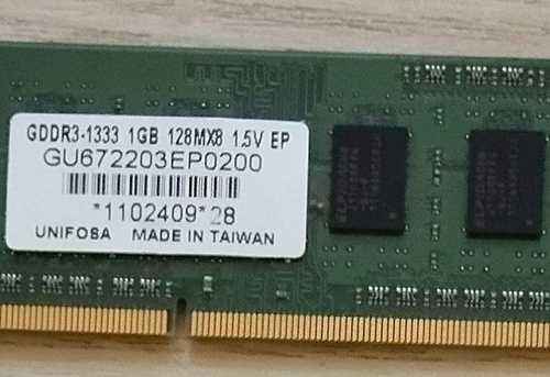 Оперативная память Unifosa 1GB gddr3-1333