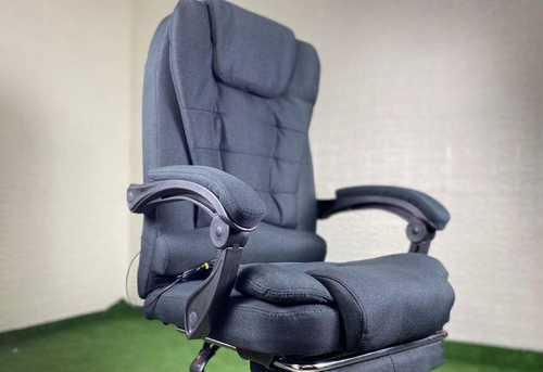 Офисное кресло руководителя ткань 606F серое