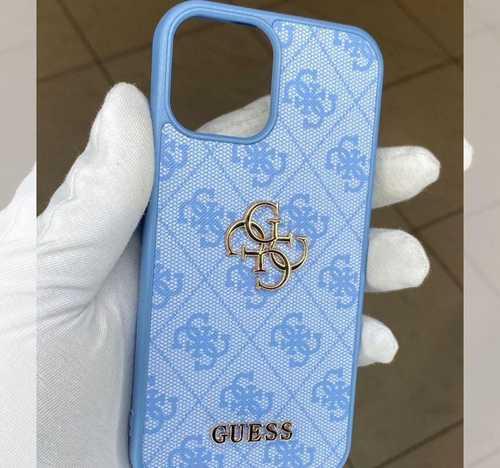 Чехол на iPhone 12 guess синий