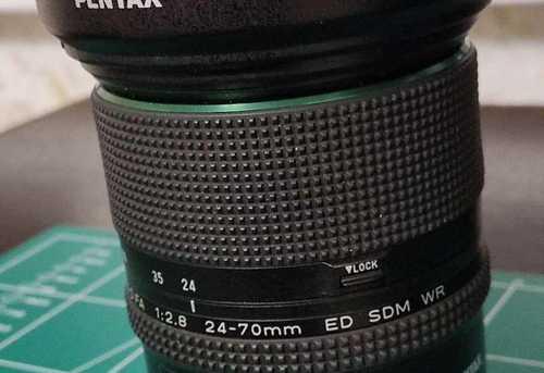 Объектив HD Pentax-D FA 1:2.8 24-70 mm ED SDM WR