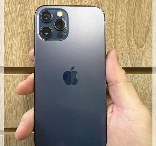 Корпус iPhone 12 Pro синий оригинал с разбора