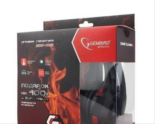 Гарнитура игровая Gembird MHS-G210 red/black