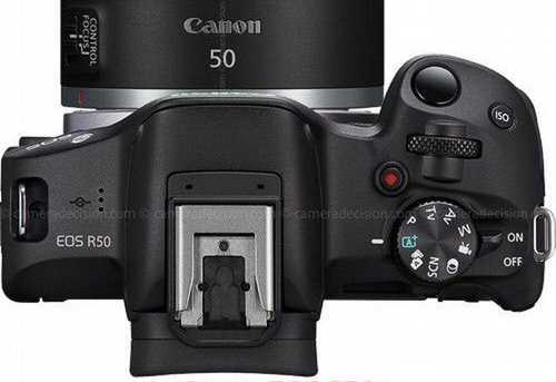Canon R50 Body+Rf50 1.8+ DM-E100+ 128GB
