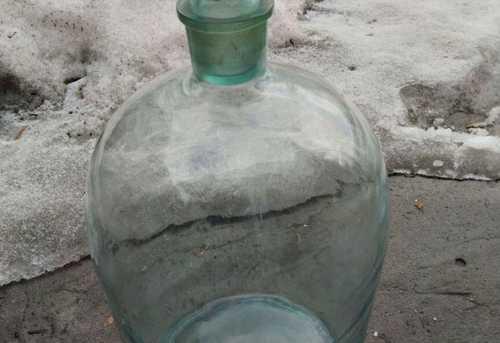 Бутыль стеклянная 20 литров со стеклянной пробкой