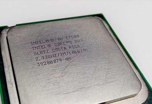 Процессор Intel core 2 DUO e7500 для ноутбука