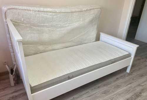 Кровать IKEA hemnes 90*200 + матрас IKEA havoysund