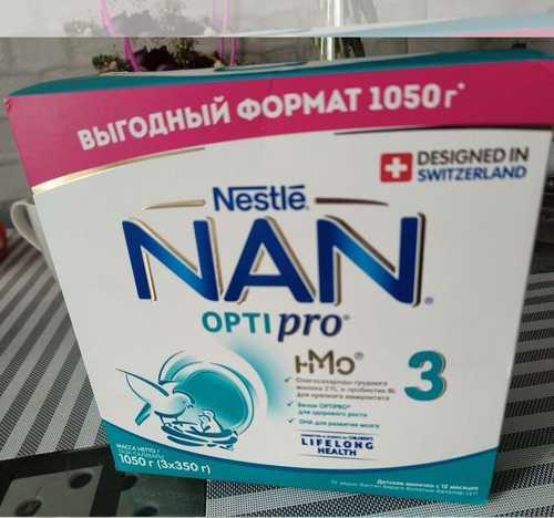 Детская смесь nan opti pro 3