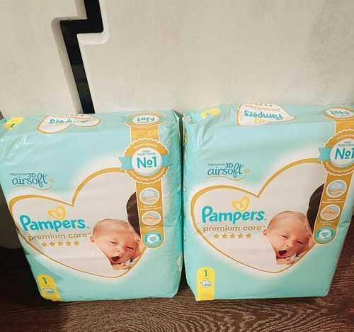 Pampers premium care подгузники 1(66)