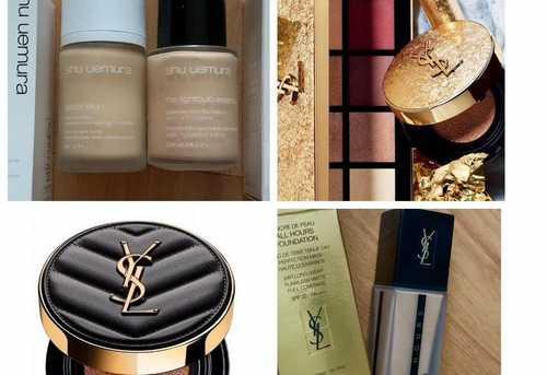 Тональный YSL, Lancome, Шу Уемура, Кушон, консилер