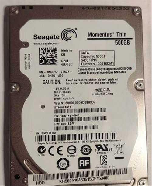 HDD 2.5 500Gb Seagate ST500LT012, 120 GB ST9120411