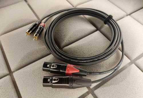 2 Xlr гнездо - 2 Rca Mr.Cable Gemini MS