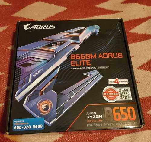 Gigabyte b650m aorus elite новая, на пломбе