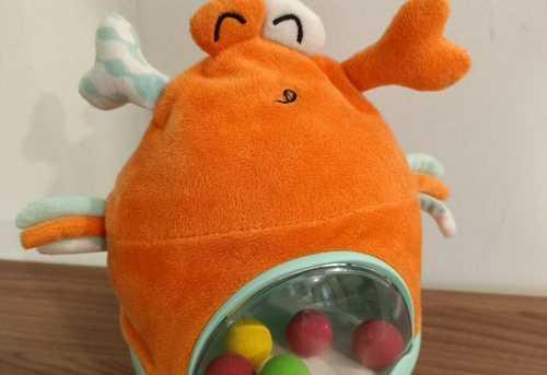 Игрушка неваляшка краб мягкая Baby GO