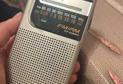 Радиоприемник sony fm am icf s10mk2