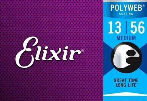 Струны Elixir 11100 PolyWeb Medium 13-56 80/20