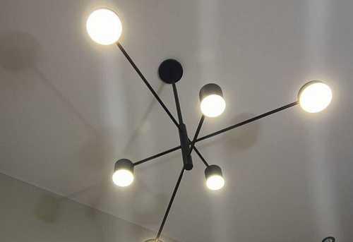 Потолочная люстра новая LED чёрная или белая