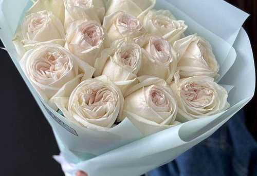 Пионовидные розы. Букет цветов ароматных роз