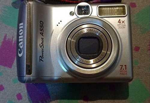 Компактный фотоаппарат canon Power Shot A550