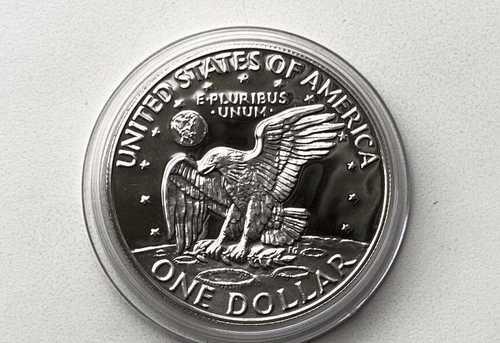 Пруф 1 доллар 1974 Эйзенхауэр Лунный Серебро