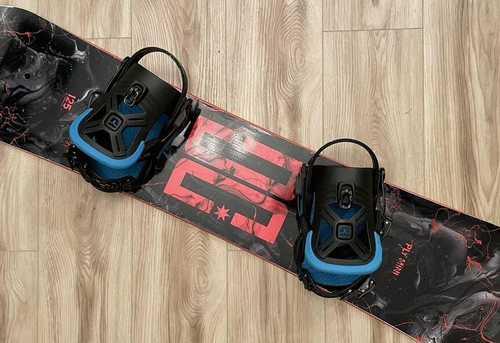 Сноуборд DC Ply + крепления Union Cadet