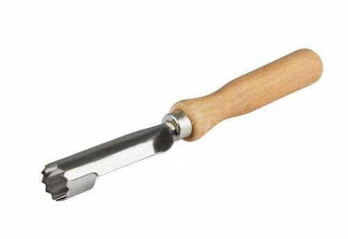 Нож для удаления сердцевины яблок с деревянной руч