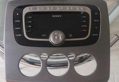 Штатная магнитола Sony на Ford + рамка Titanium