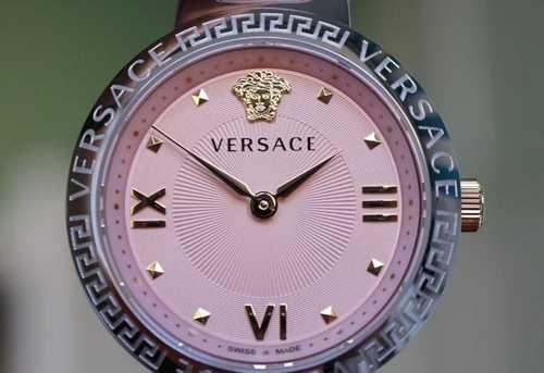Versace часы нежно-розовый оригинал + очки в тон