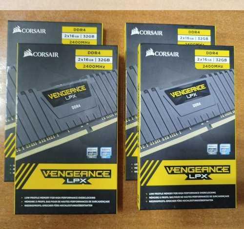 Память DDR4 32 Гб 2400 мгц Corsair (набор 2 по 16