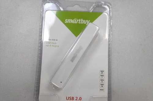 USB 2.0 Хаб Smartbuy 4 порта sbha408 Белый