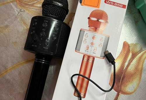 Беспроводной караоке-микрофон WS858 (черный)